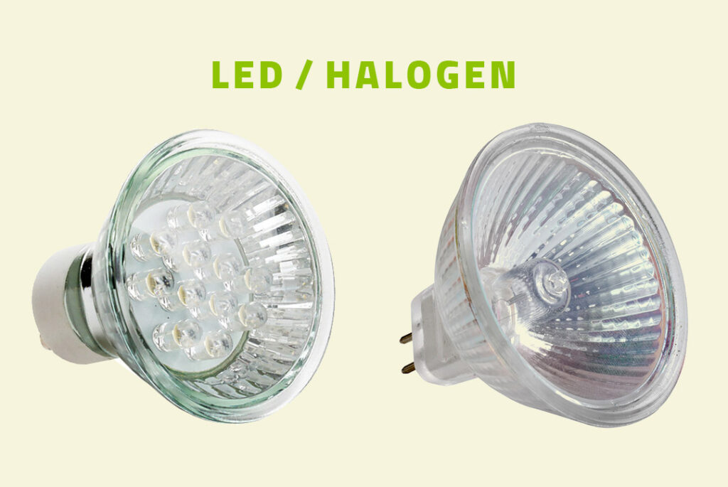 What is the difference between halogen and LED lamps
